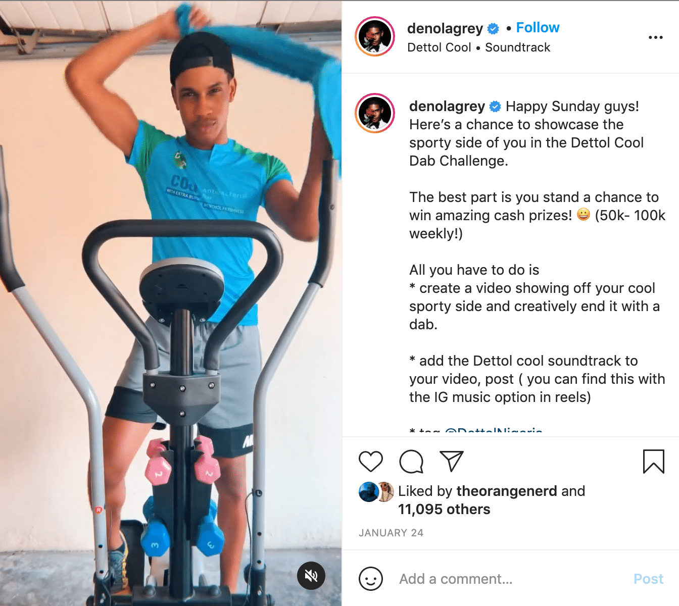 Dettol Cool Dab Challenge; promote physical fitness and activities.